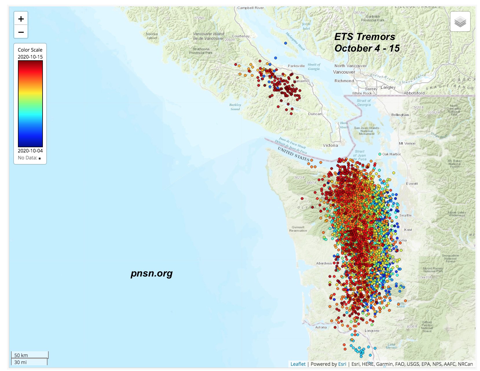 Pacific Northwest records thousands of tiny tremors during seismic ...