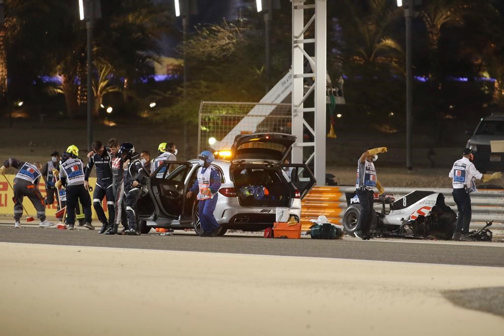 Grosjean escapes F1 fireball at Bahrain GP after huge crash