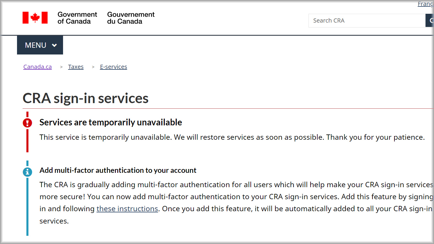 Canada Revenue Agency goes offline due to security threat | CityNews ...