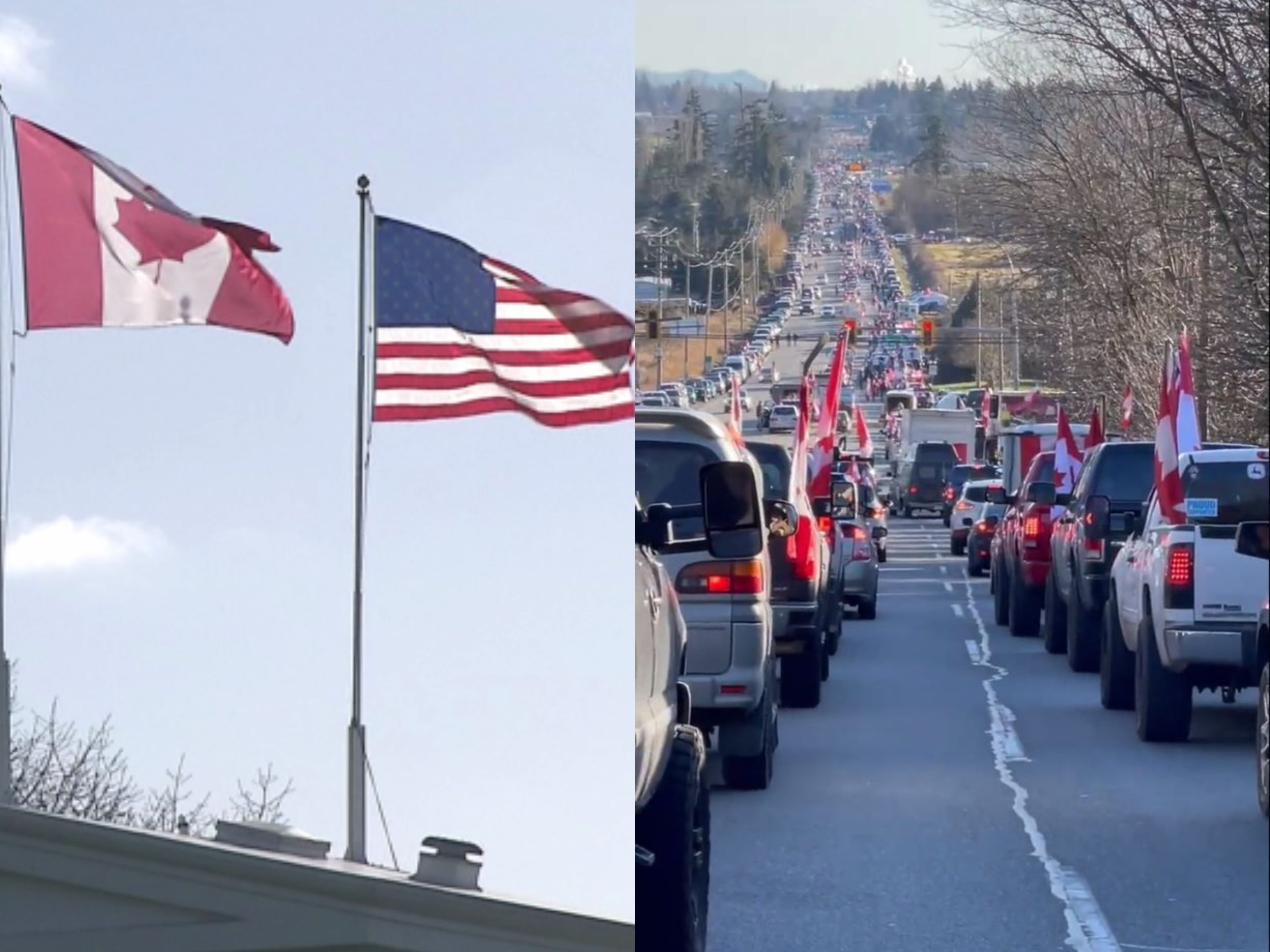 Surrey RCMP arrest four people at anti-COVID mandates protest