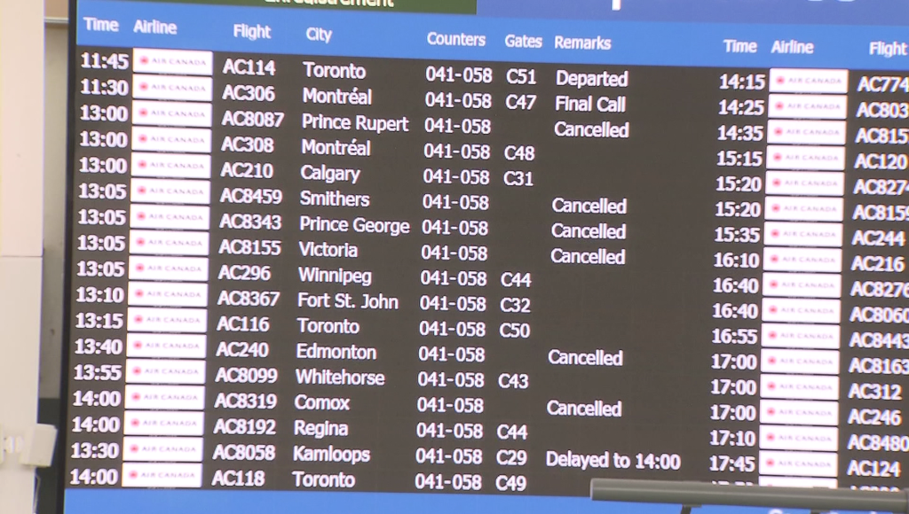 Plane slides of taxiway at YVR | CityNews Vancouver