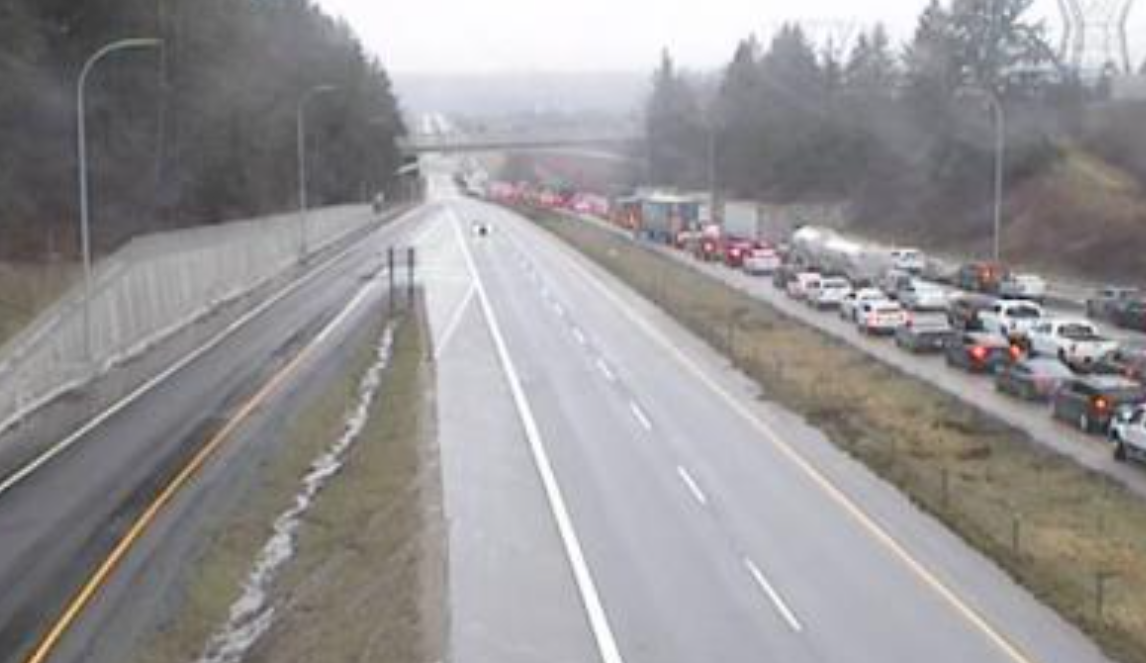Highway 99 reopens after power line falls in south Surrey