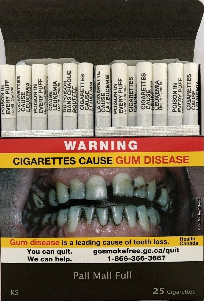 Cigarette warnings to be printed on individual smokes in Canada