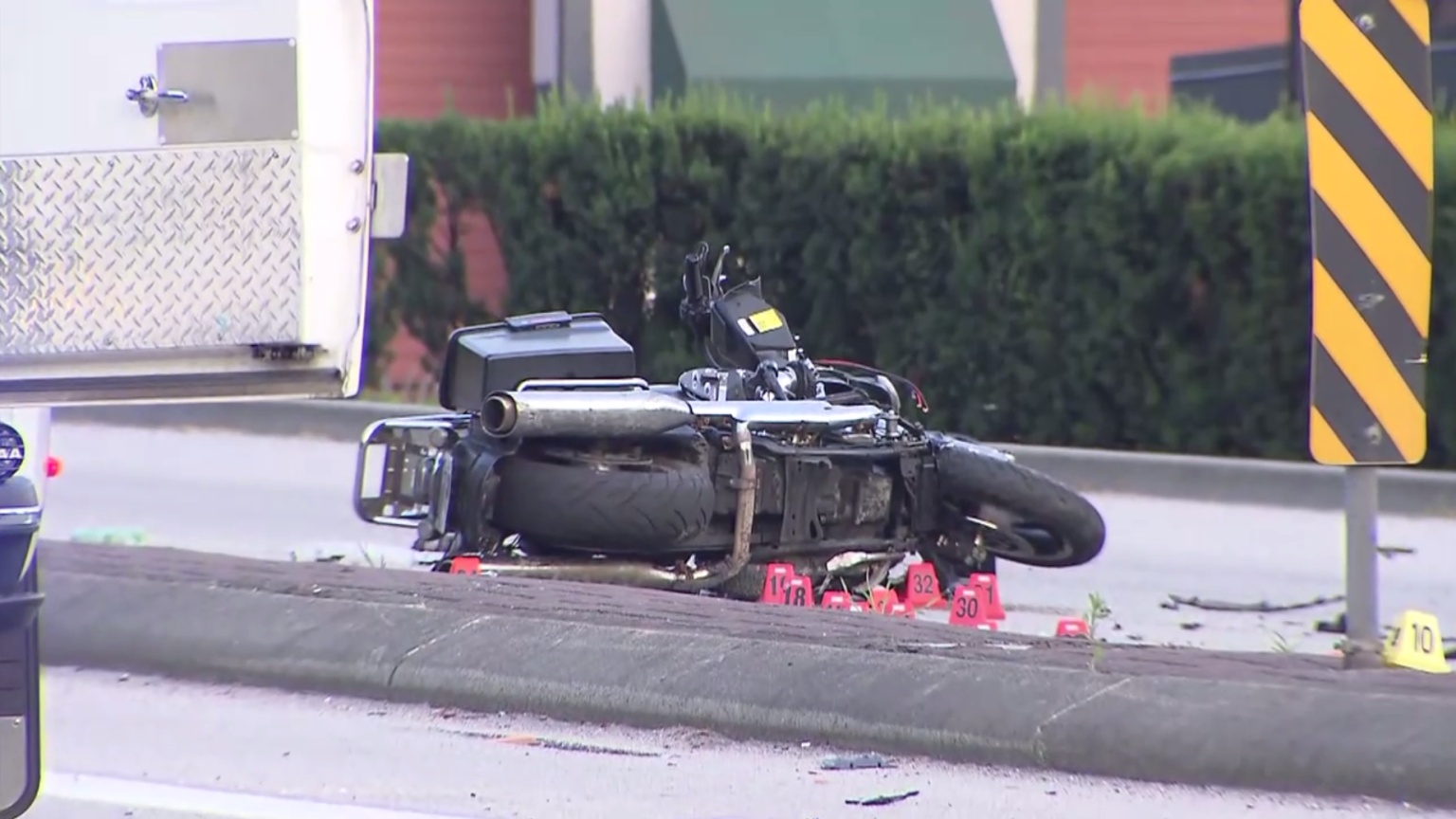 Mission motorcycle crash sends 1 to hospital