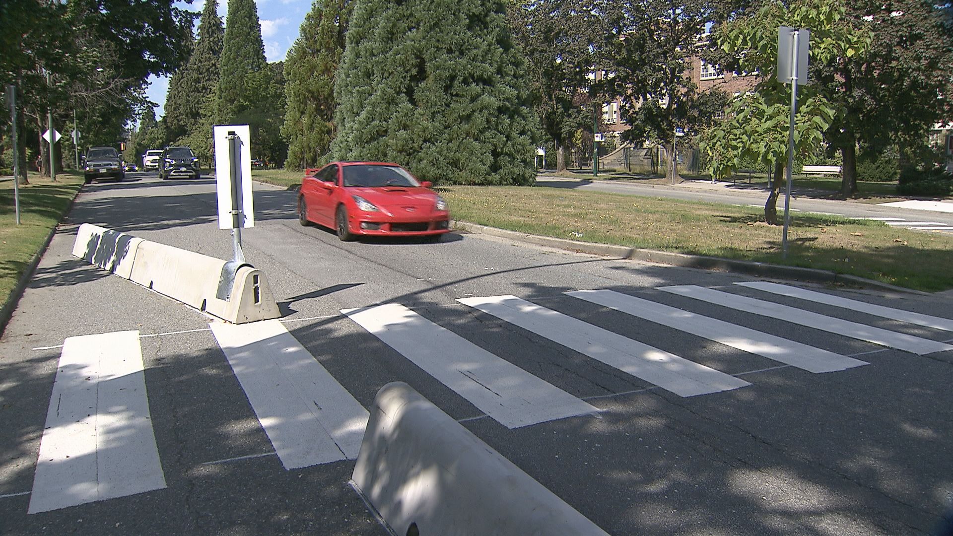 Road safety improvements installed outside of Lord Byng school