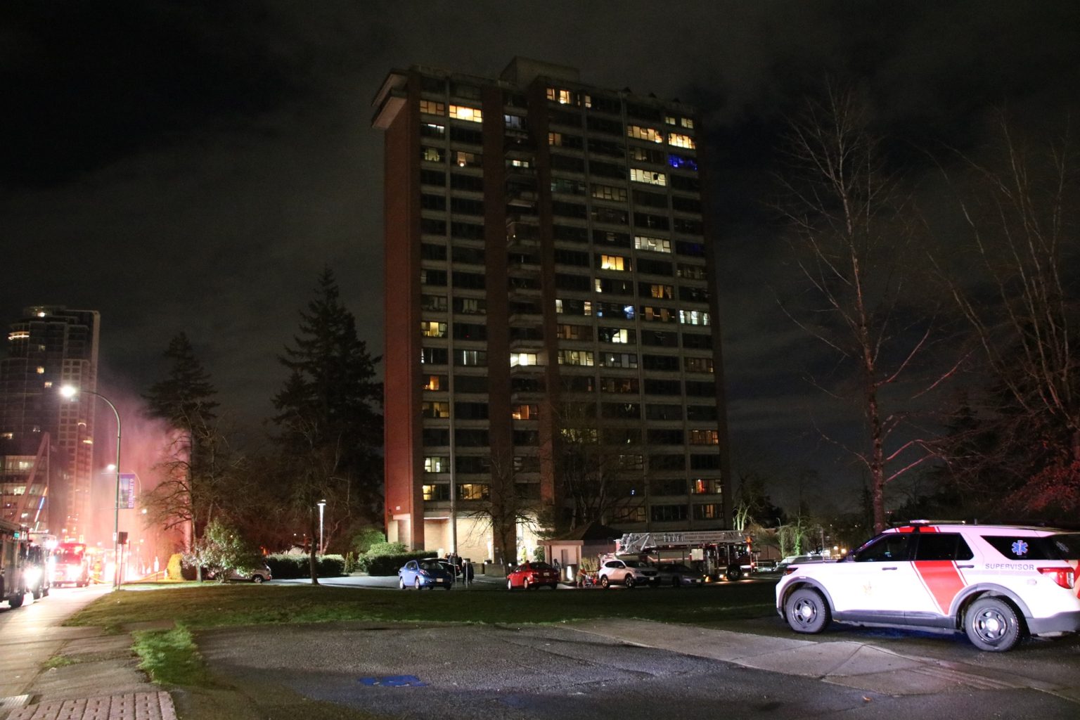 Burnaby apartment fire sends 15 to hospital