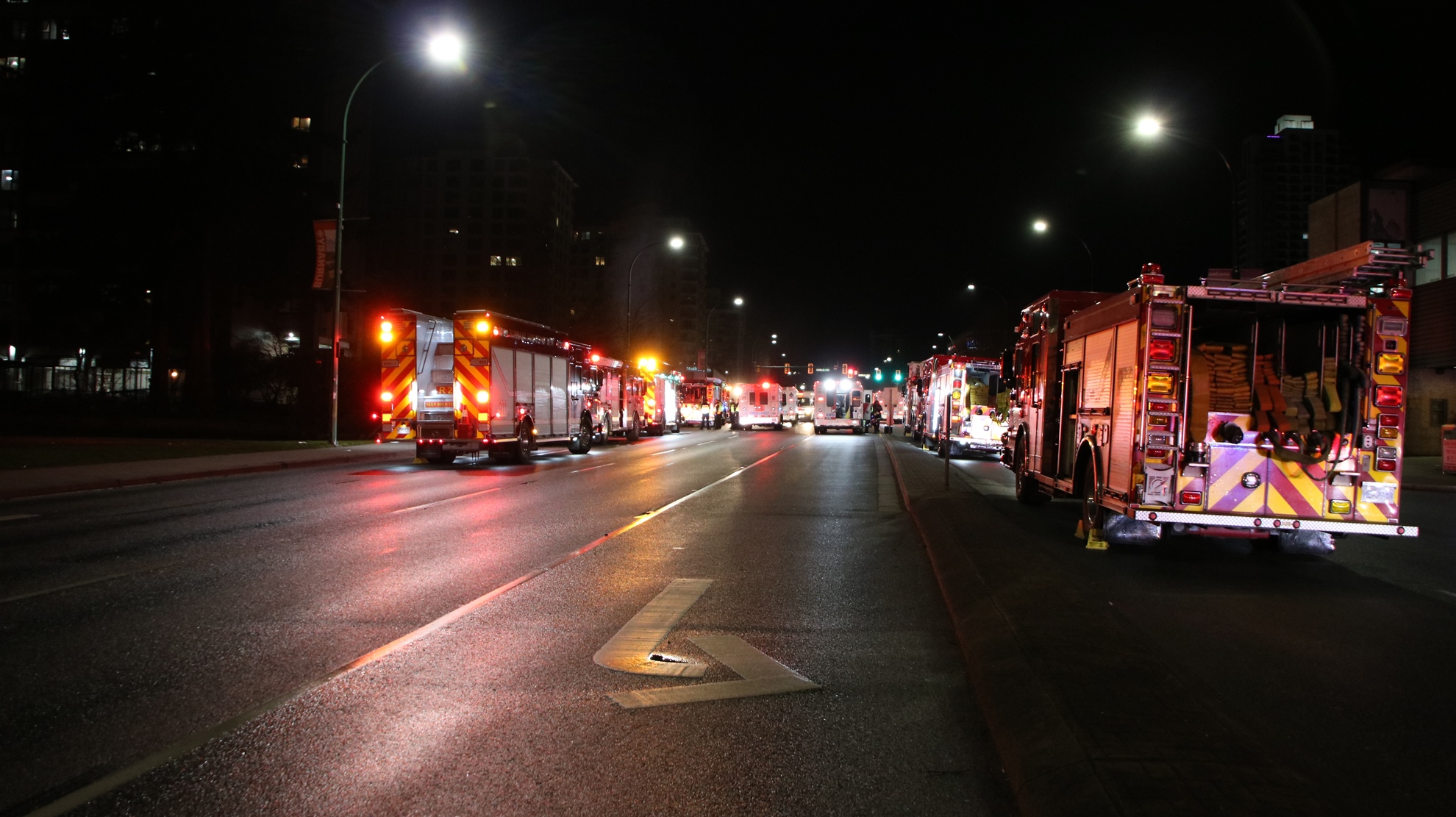 Burnaby apartment fire sends 15 to hospital