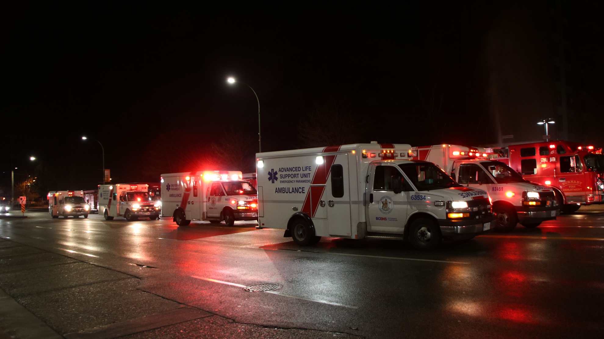 Burnaby apartment fire sends 15 to hospital