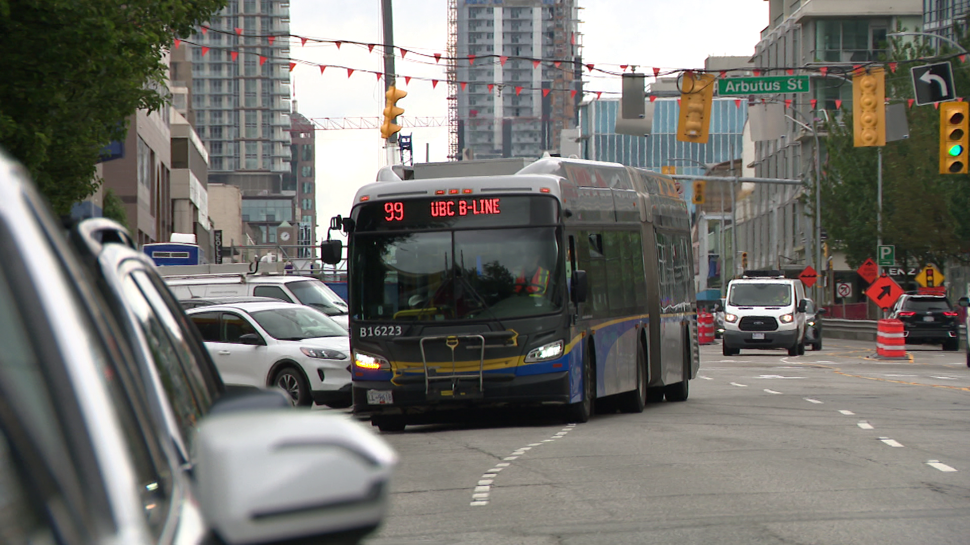 Man arrested after woman groped on Vancouver's 99-B bus line