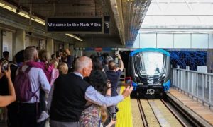 First SkyTrain Mark V train officially enters service