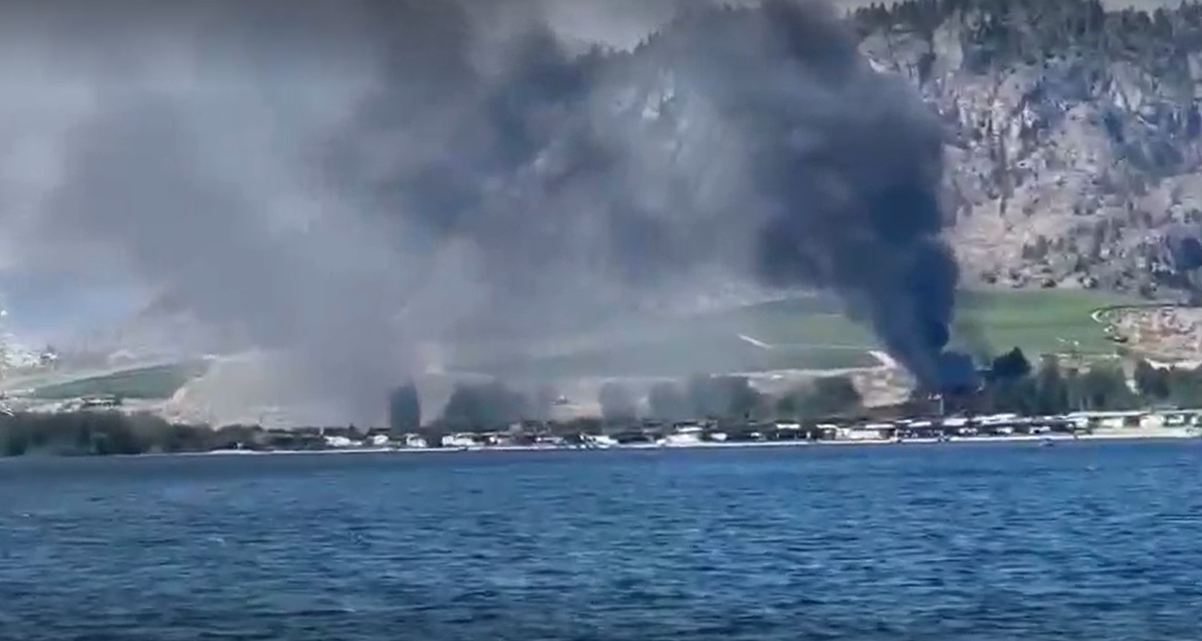 Lawn mower-triggered fire destroys Osoyoos home