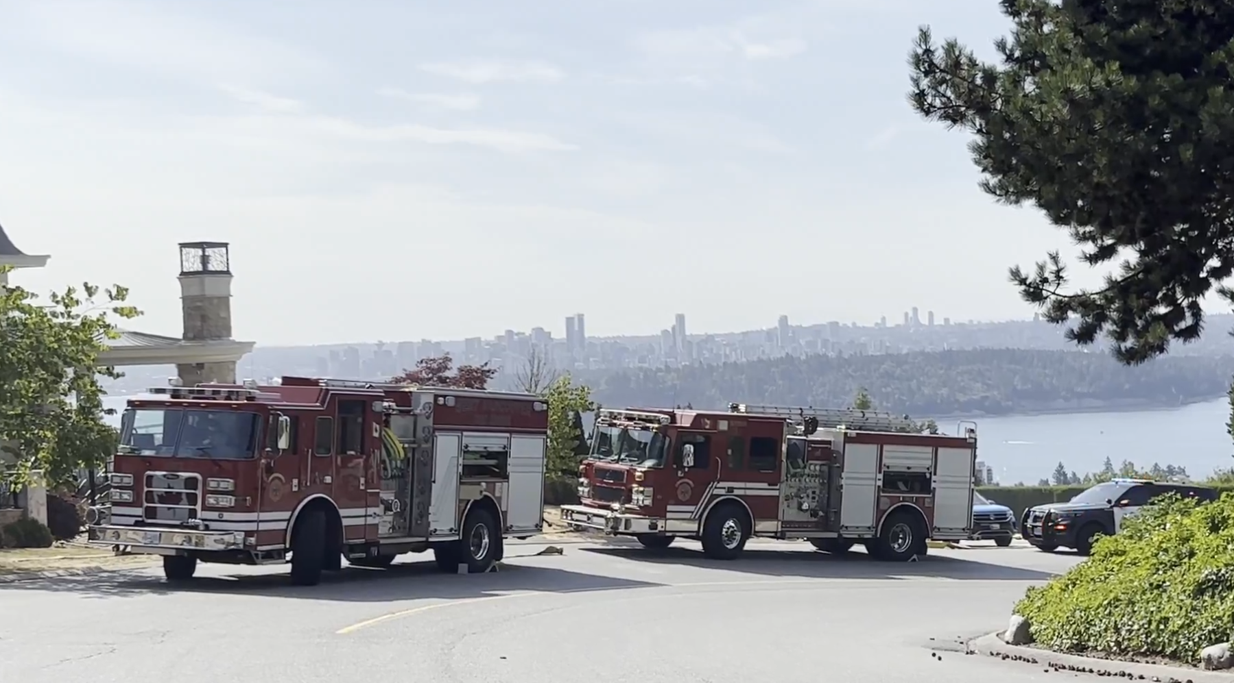 West Vancouver crews fighting house fire in British Properties